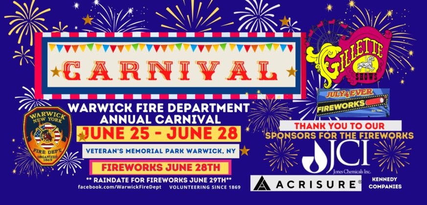 Warwick Fire Department Annual Carnival and Fireworks Display - Village ...