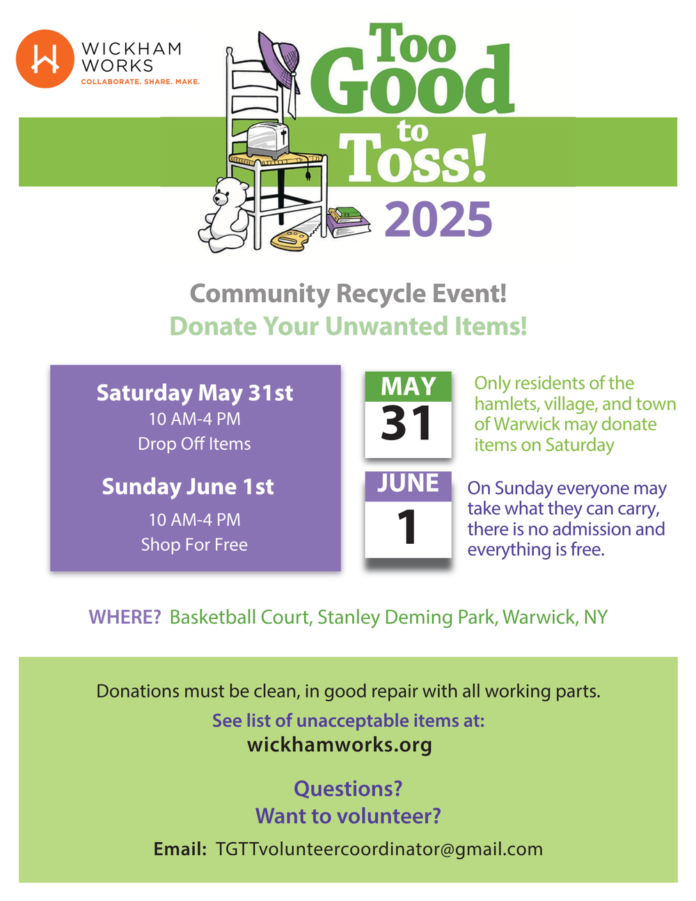 Too Good to Toss Event - Drop Off May 31st/Shopping June 1st - Village ...