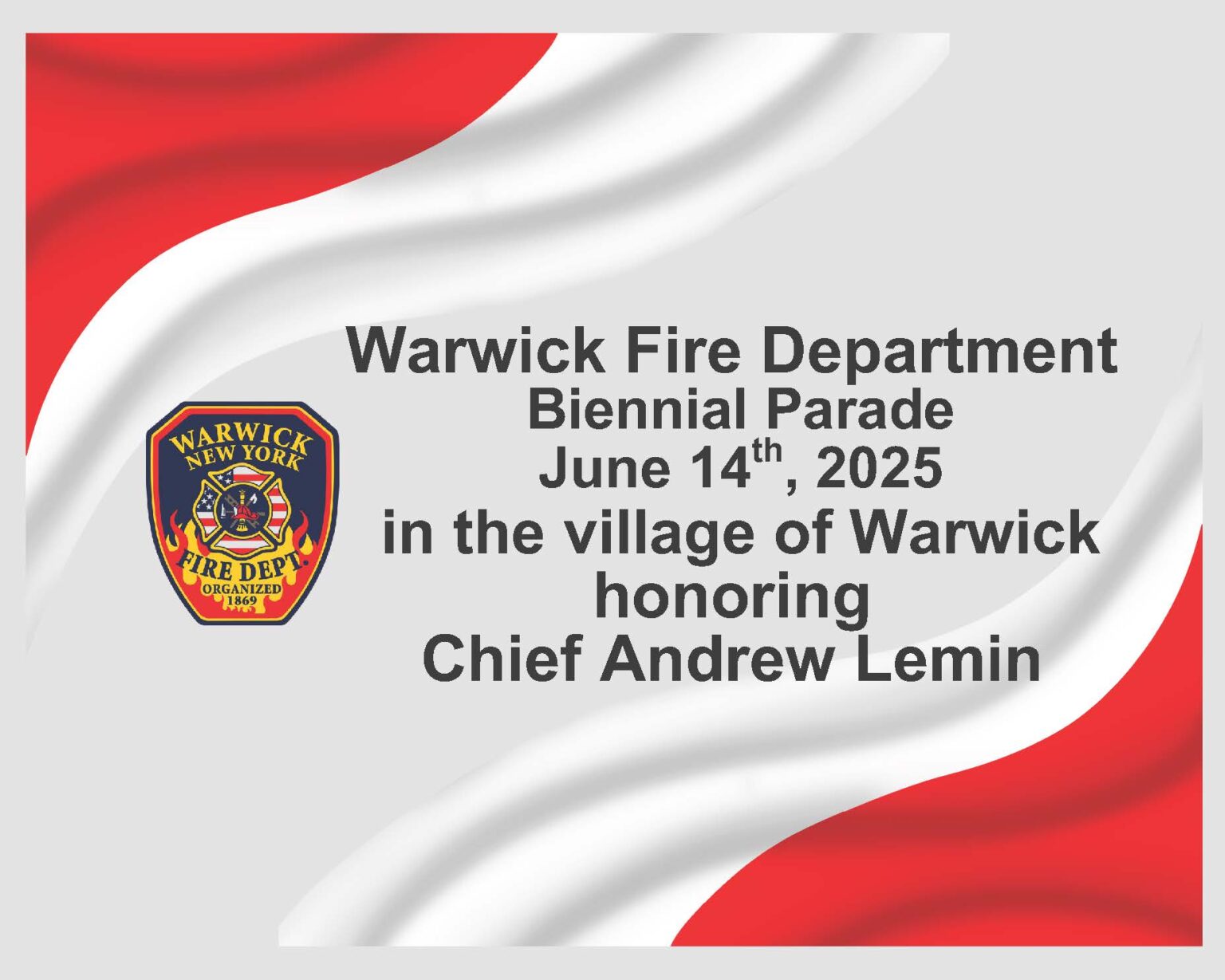 Warwick Fire Department Biennial Parade - Village of Warwick